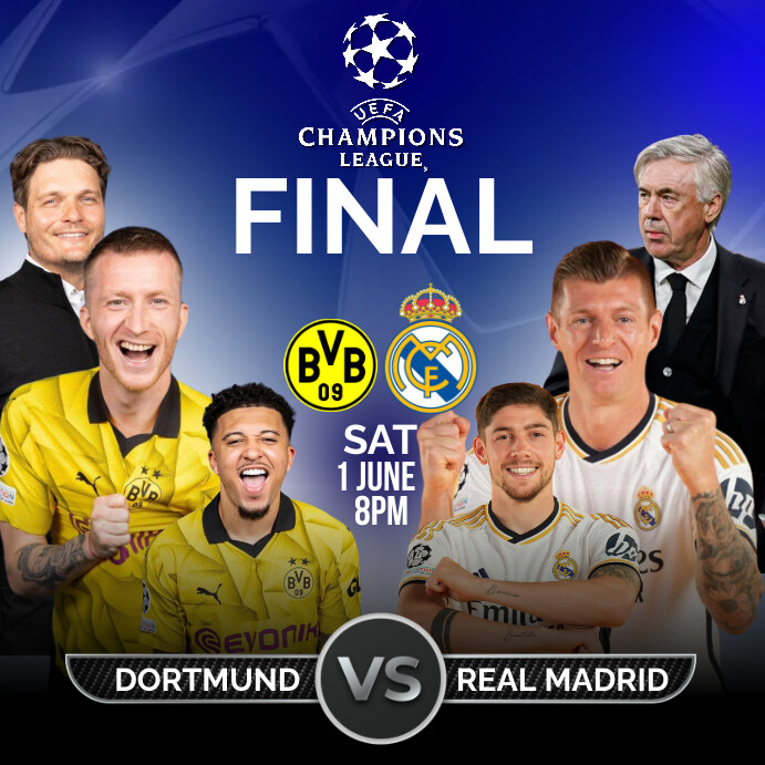 UEFA CHAMPIONS LEAGUE FINAL Template | PosterMyWall