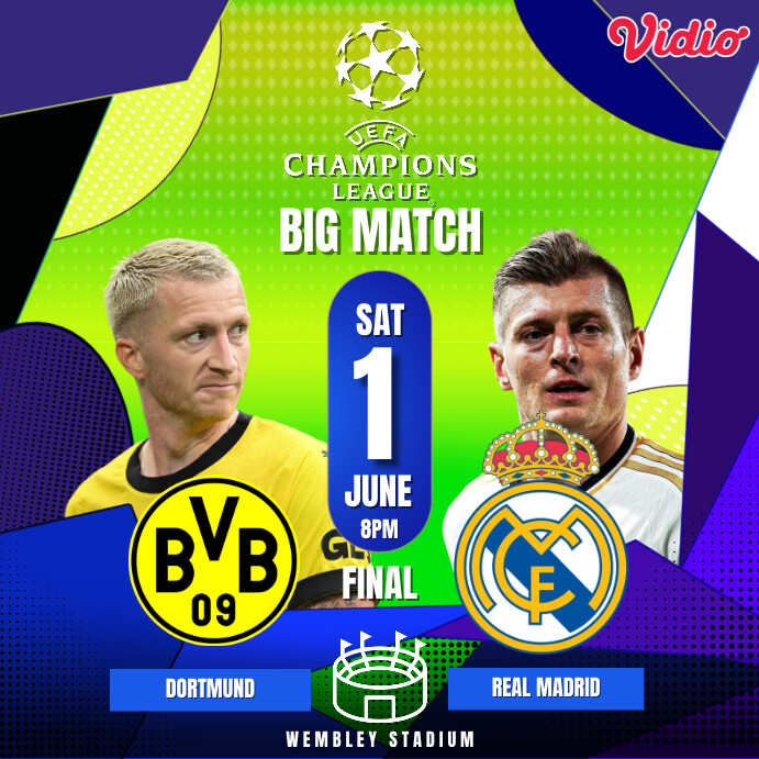 UEFA CHAMPIONS LEAGUE FINAL Template | PosterMyWall