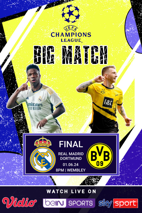 UEFA CHAMPIONS LEAGUE FINAL Template | PosterMyWall