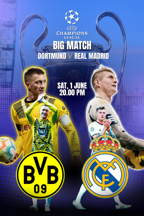 UEFA CHAMPIONS LEAGUE FINAL Template | PosterMyWall