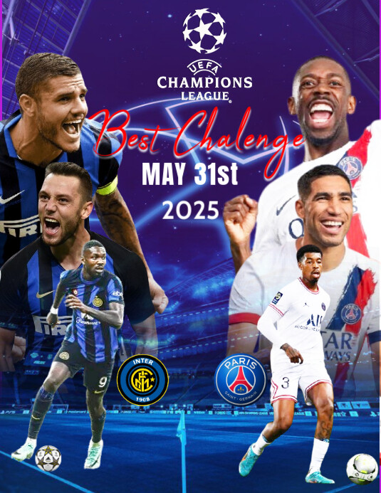 Copy of UEFA champions league final game flyer template | PosterMyWall