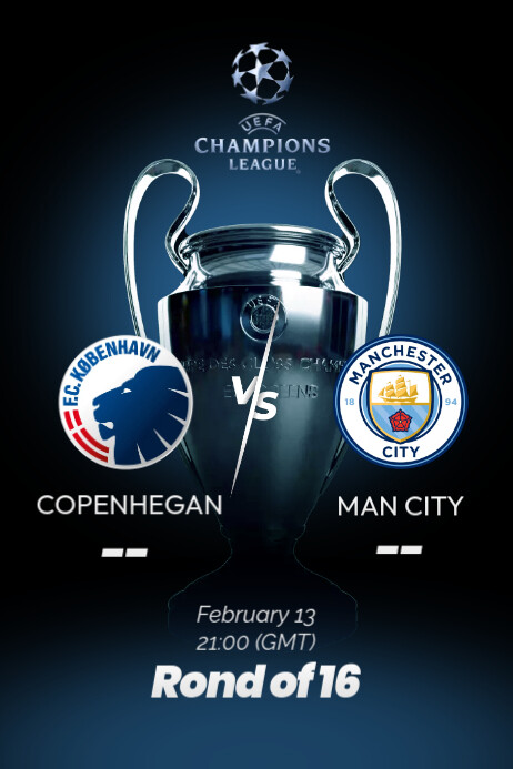 UEFA Champions League Fixture Template | PosterMyWall