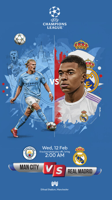 UEFA Champions League Instagram Story Template | PosterMyWall