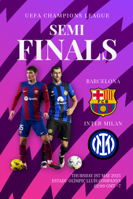 UEFA Champions League Semi Final Poster Template | PosterMyWall