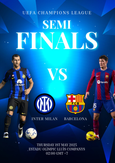 UEFA Champions League Semi Final Poster Template | PosterMyWall