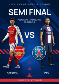 UEFA Champions League Semi Finals Poster Template | PosterMyWall