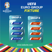 Uefa Euro Group Fixture Template | PosterMyWall
