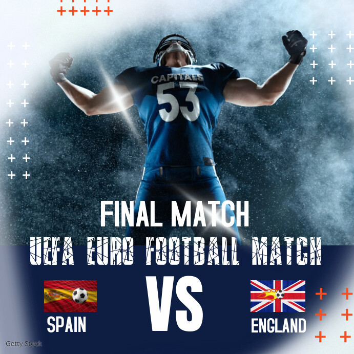 UEFA Euro football mach Templat | PosterMyWall