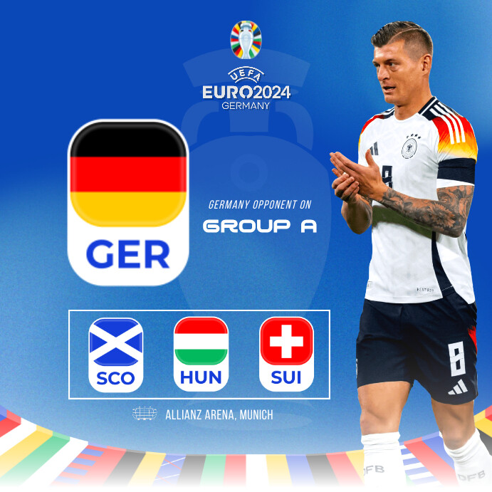 Uefa Euro Germany 2024 Group A Template | PosterMyWall