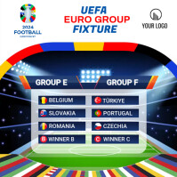 Uefa Euro Group Fixture Template | PosterMyWall
