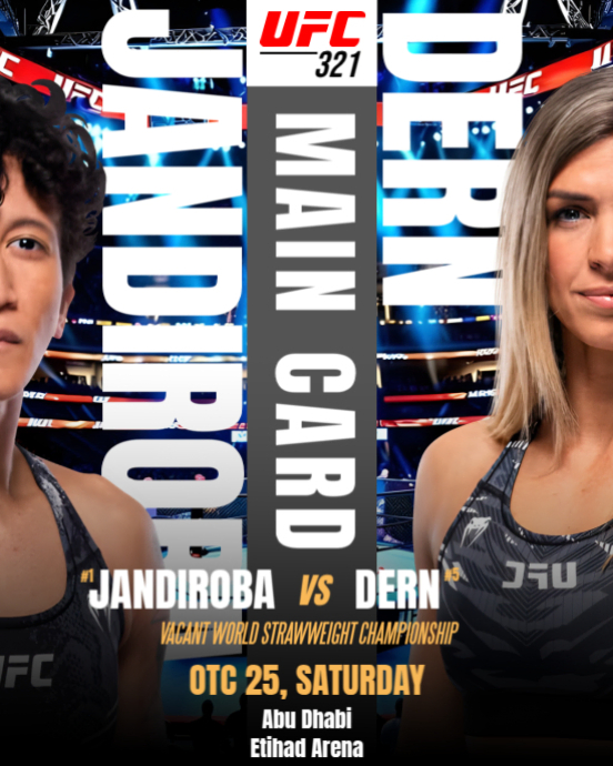 Plantilla de UFC 321 Jandiroba Vs Dern Vacant World Strawweight ...