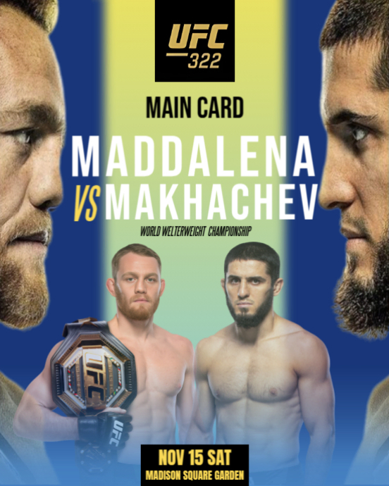 Ufc 322 Main Card : Della Maddalena Vs Islam Makhachev Instagram ...