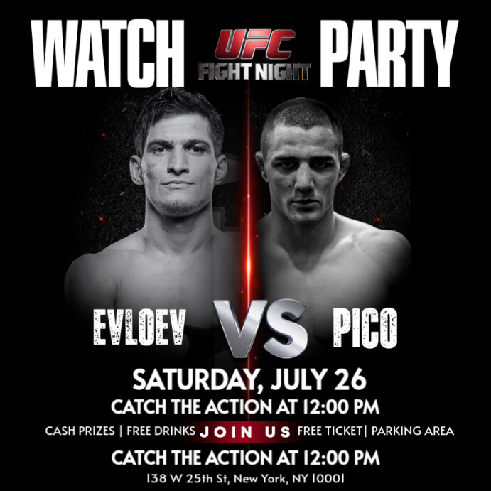 Plantilla de UFC Fight Night 2025: Movsar Evloev Vs Aaron Pico Watch ...