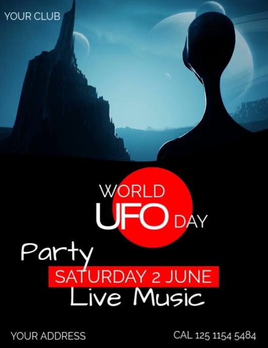 UFO ALIEN PARTY Template | PosterMyWall