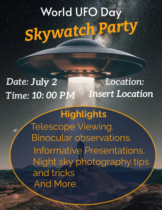 UFO Day Flyer Template | PosterMyWall