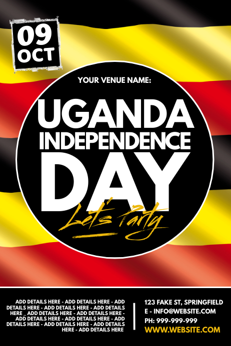 Copy of Uganda Independence Day Poster | PosterMyWall