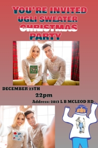 ugly sweater christmas party poster flyer Template | PosterMyWall
