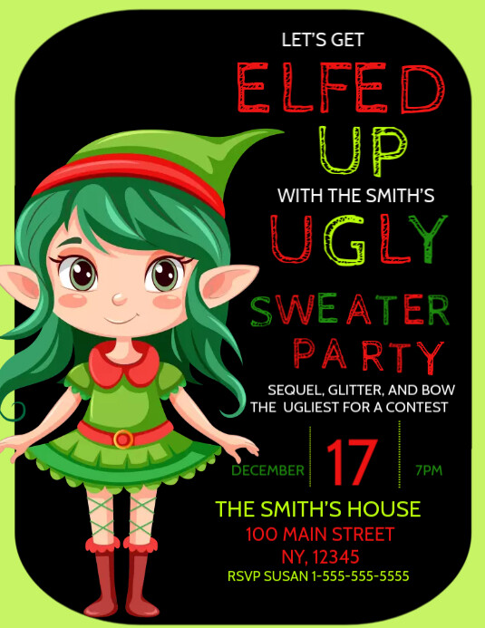 Ugly Sweater Contest Template | PosterMyWall