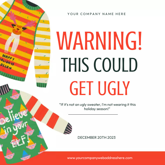ugly sweater day Template | PosterMyWall