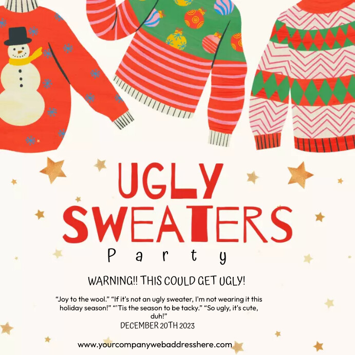 Copy of ugly sweater day | PosterMyWall