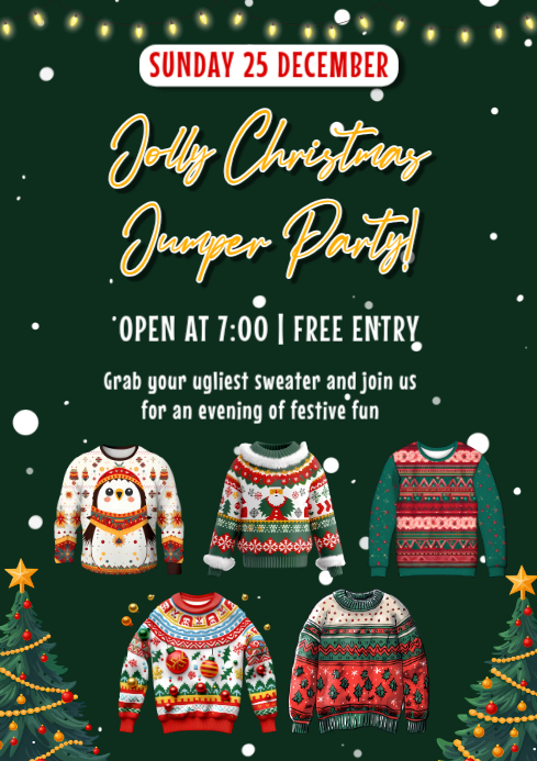 ugly sweater Template | PosterMyWall