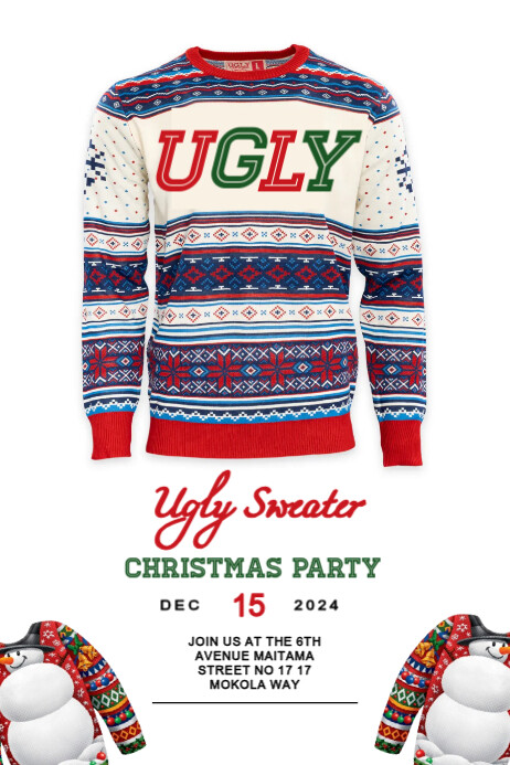 ugly sweater Template | PosterMyWall