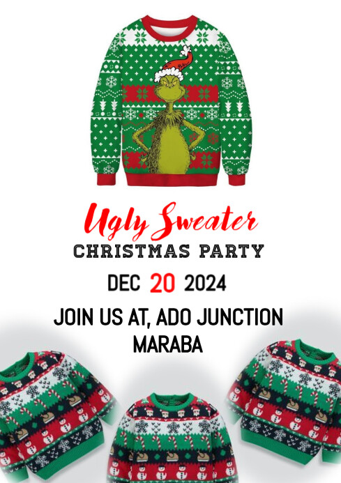 UGLY SWEATER Template | PosterMyWall
