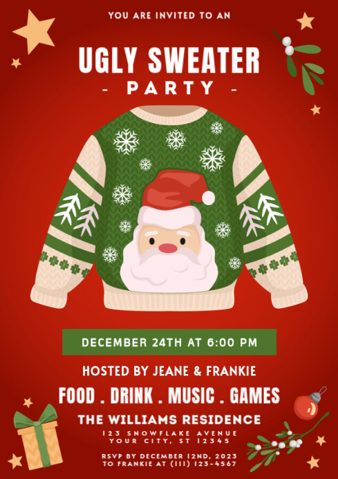 Ugly Sweater Party Template | PosterMyWall