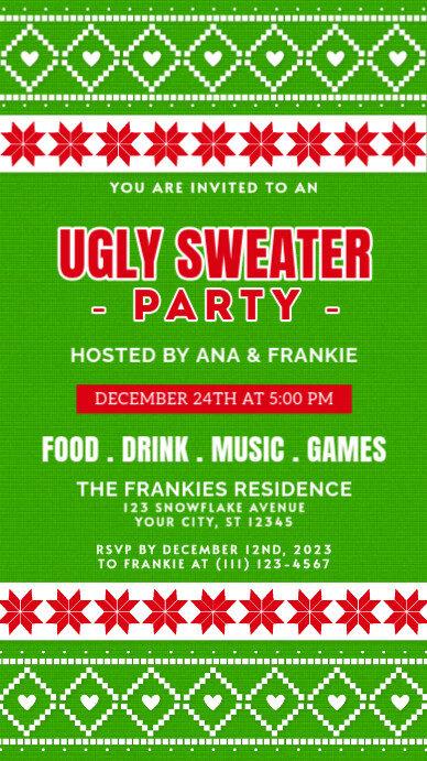 Ugly Sweater Party Template | PosterMyWall