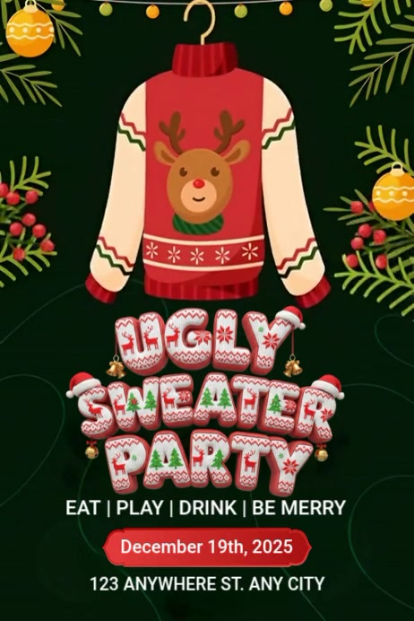 Ugly Sweater Party Template | PosterMyWall