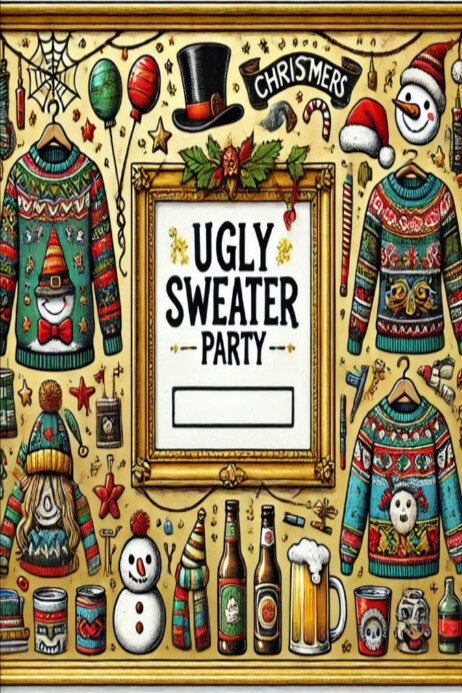 ugly sweater party Template | PosterMyWall