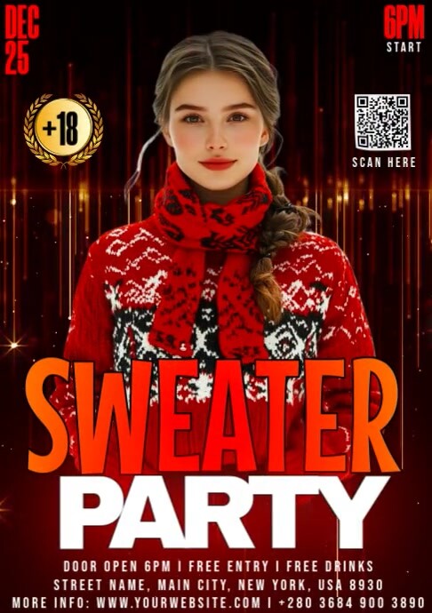 Ugly Sweater Party Template | PosterMyWall