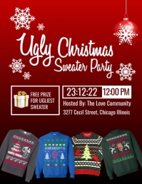 Ugly Christmas Sweater Party Template | PosterMyWall