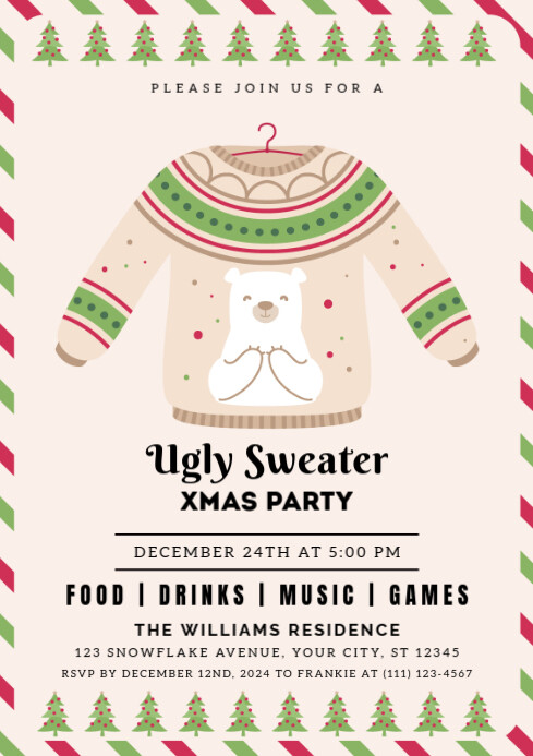 Ugly Sweater Party Template | PosterMyWall