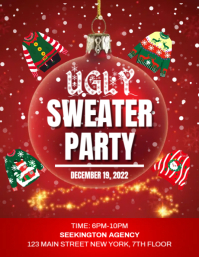 ugly sweater christmas party poster flyer Template | PosterMyWall