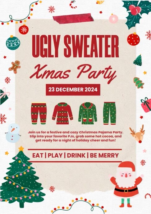 Ugly Sweater Party Invitation Template | PosterMyWall