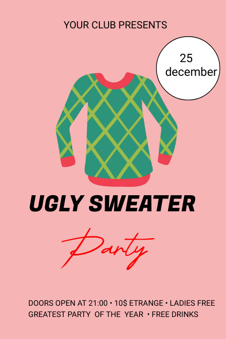 Ugly Sweater Poster Templat | PosterMyWall