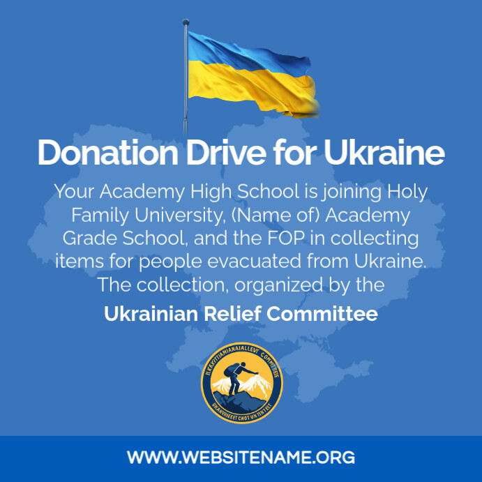 Copy of Ukraine Donation Drive Post Template | PosterMyWall