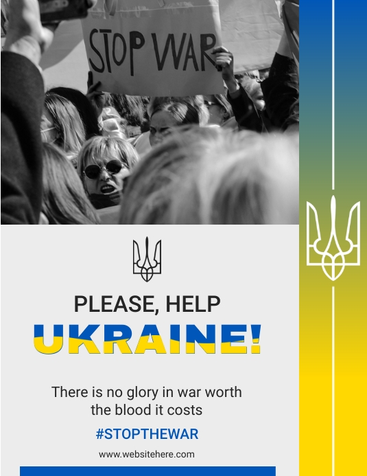Ukraine help donation drive poster Template | PosterMyWall