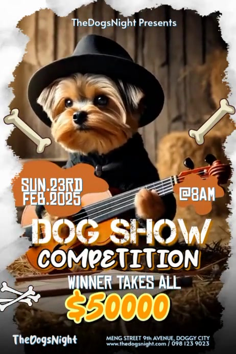 Ultimate Doggy Talent Show Night Template | PosterMyWall