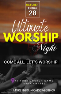 Ultimate worship night Template | PosterMyWall