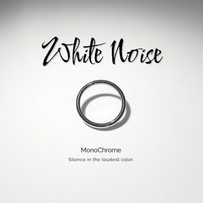 Ultra-Minimal Chrome Ring Album Cover Template for Experimental ...