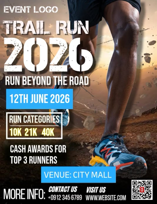 Ultra Trail Run Event Poster Template | PosterMyWall