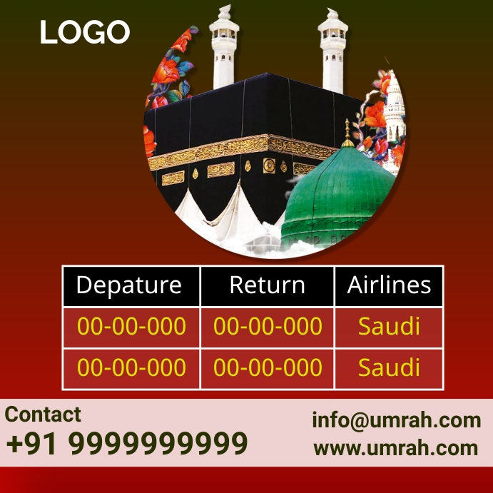 Umrah, Hajj packages, umrah packages Template | PosterMyWall