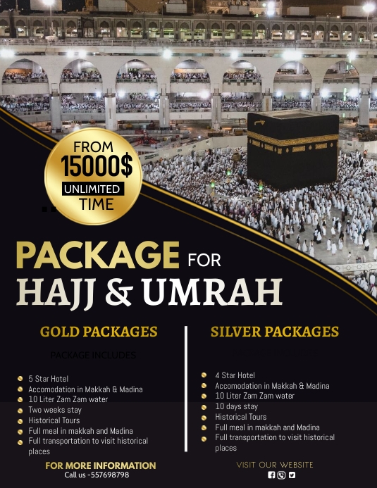 Umrah Hajj Package Flyer Poster Template | PosterMyWall