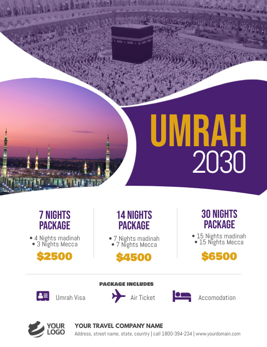 Umrah Package Flyer Poster Template | PosterMyWall