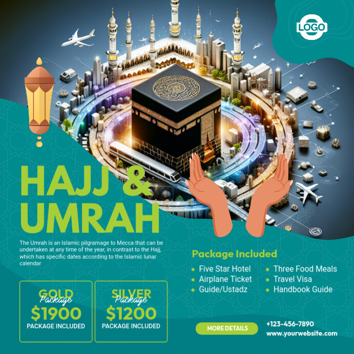 Umrah Package Instagram Post Template | PosterMyWall