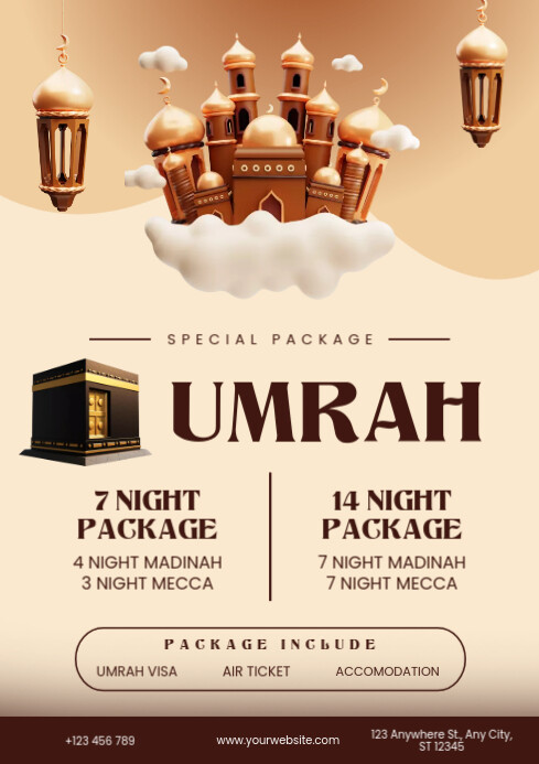 umrah travel template | PosterMyWall