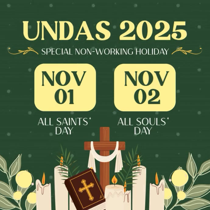Undas Non-Working Holiday 2025 Template | PosterMyWall