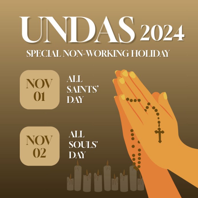 Undas Schedule Template | PosterMyWall